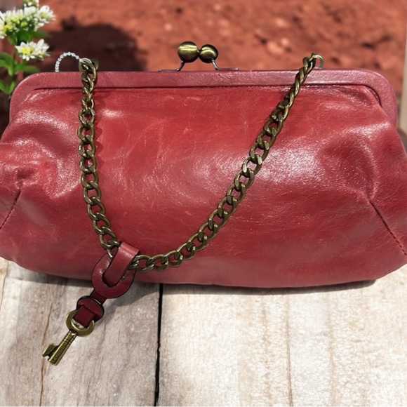 Fossil | Bags | Fossil Vintage Leather Key Bordeaux Clutch | Poshmark